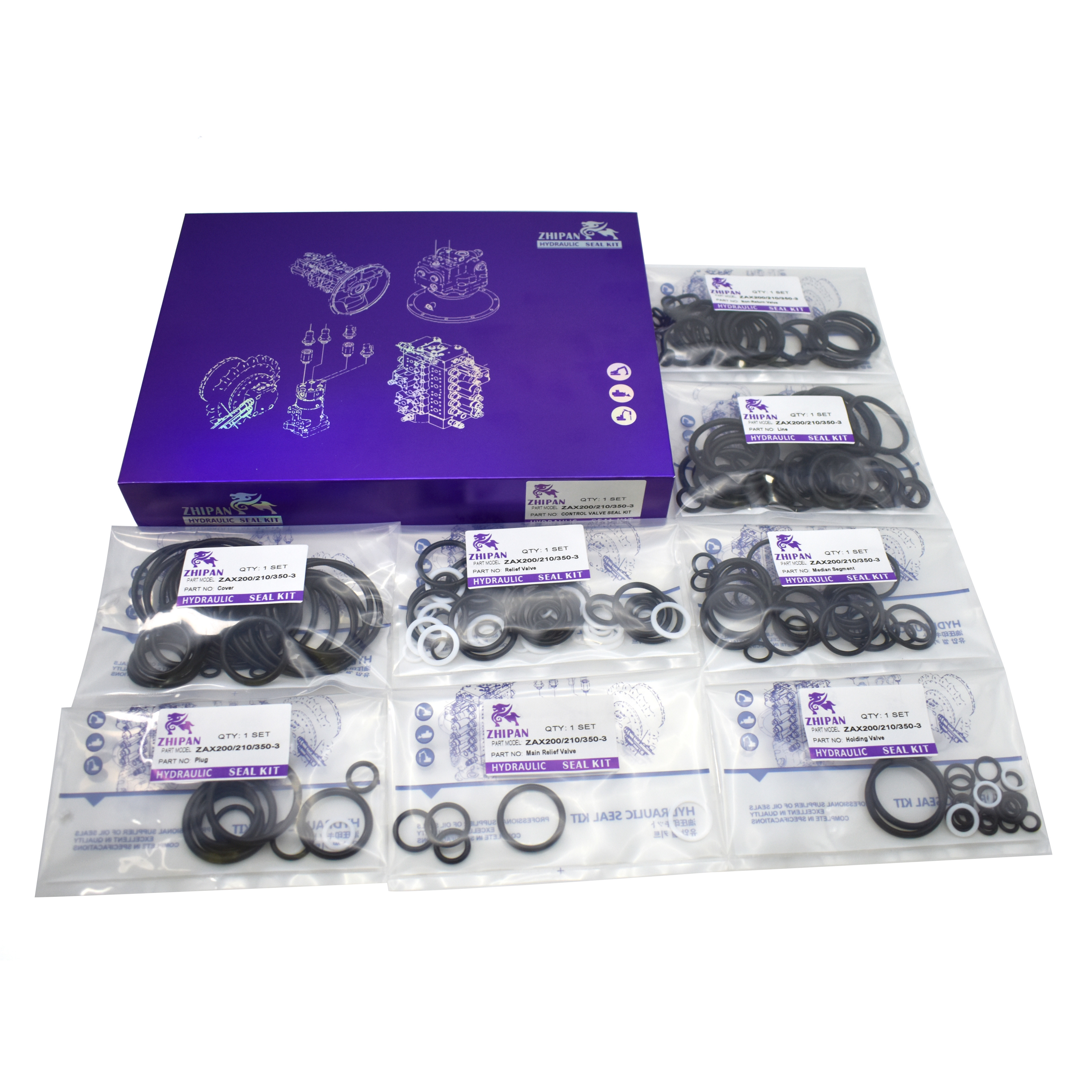 4358914 ZAX200 210 350-3 コントロールバルブシールキット ヒタチバルブOリングシールキット